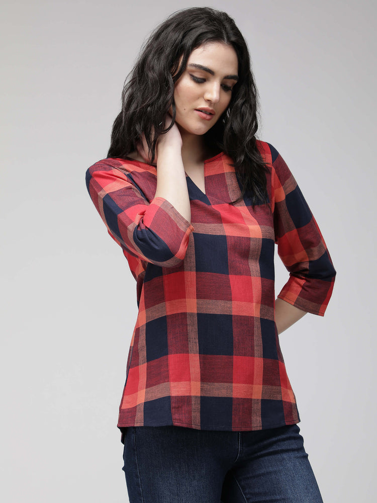 red checkered top - IDK Couture – IDK® Couture