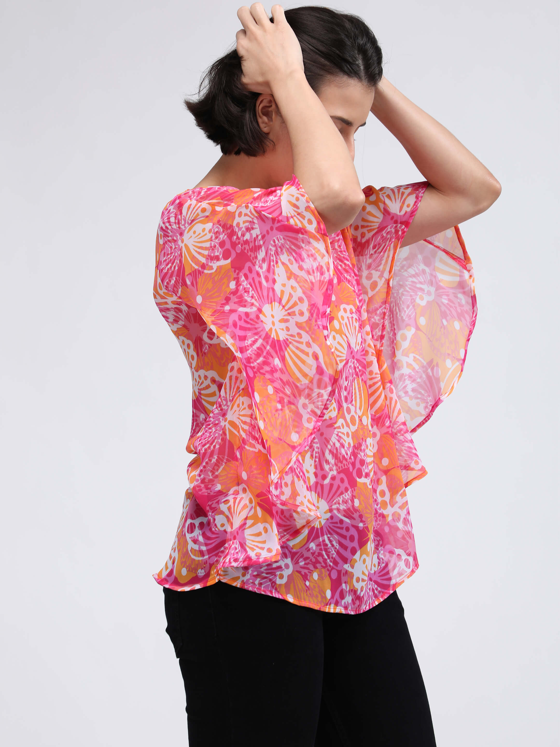 Pink georgette top - IDK Couture – IDK® Couture