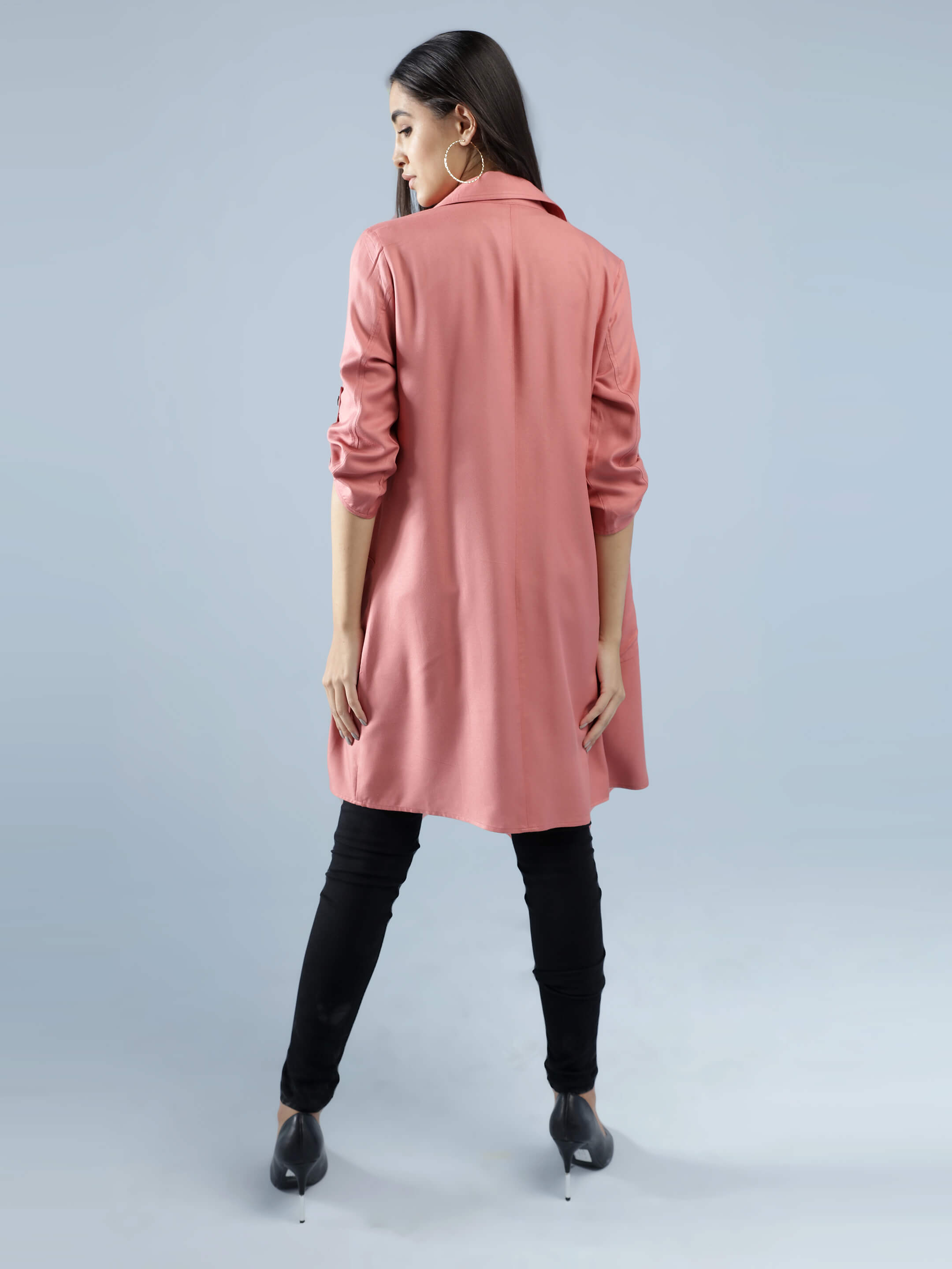 Open Front Jacket - Peach – IDK® Couture