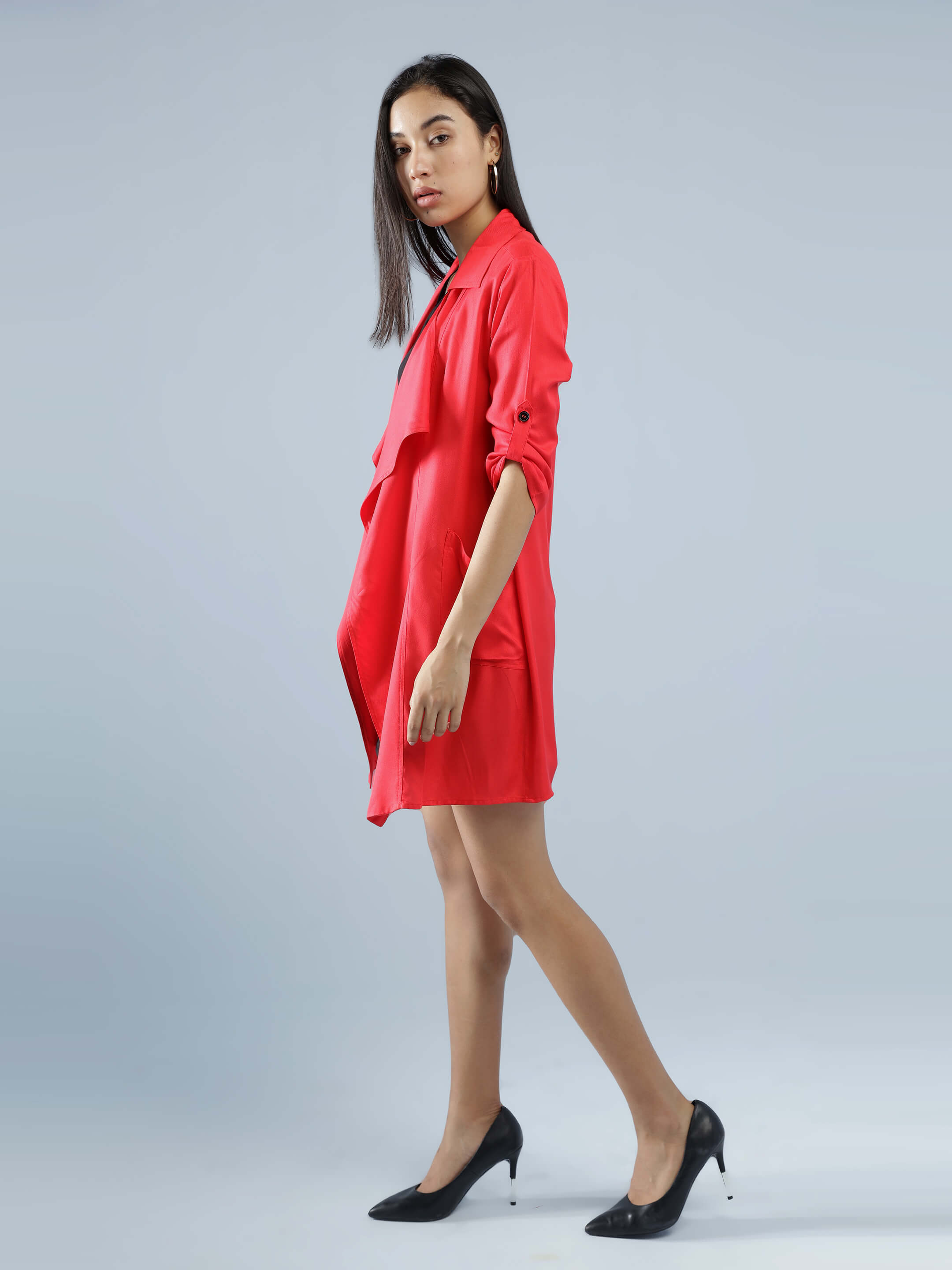 Open Front Jacket - Red – IDK® Couture